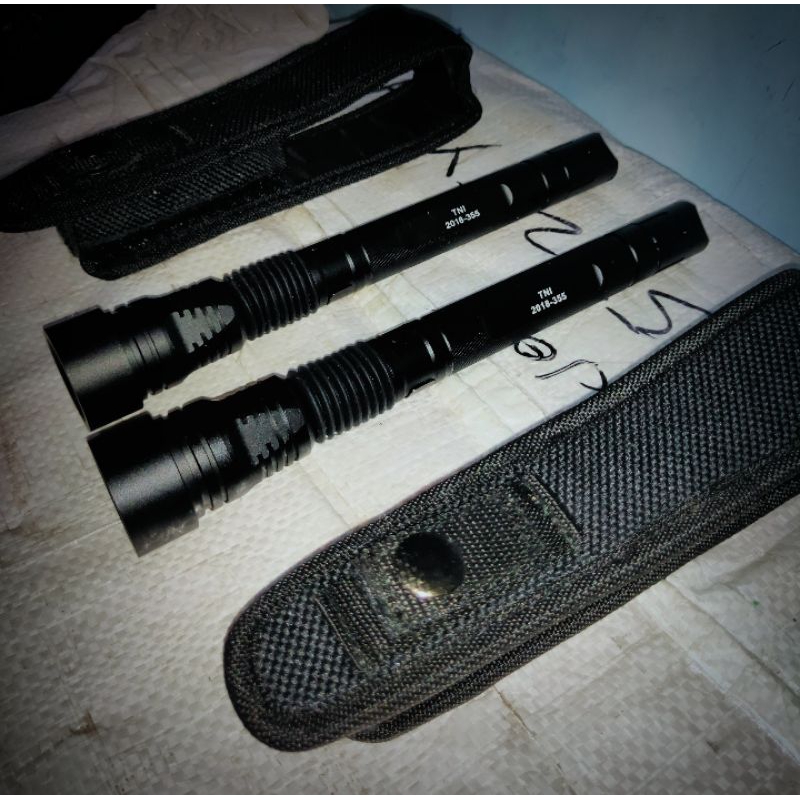 Jual Senter TNI senter elastis bisa ditekuk / lipat senter LED full set ...