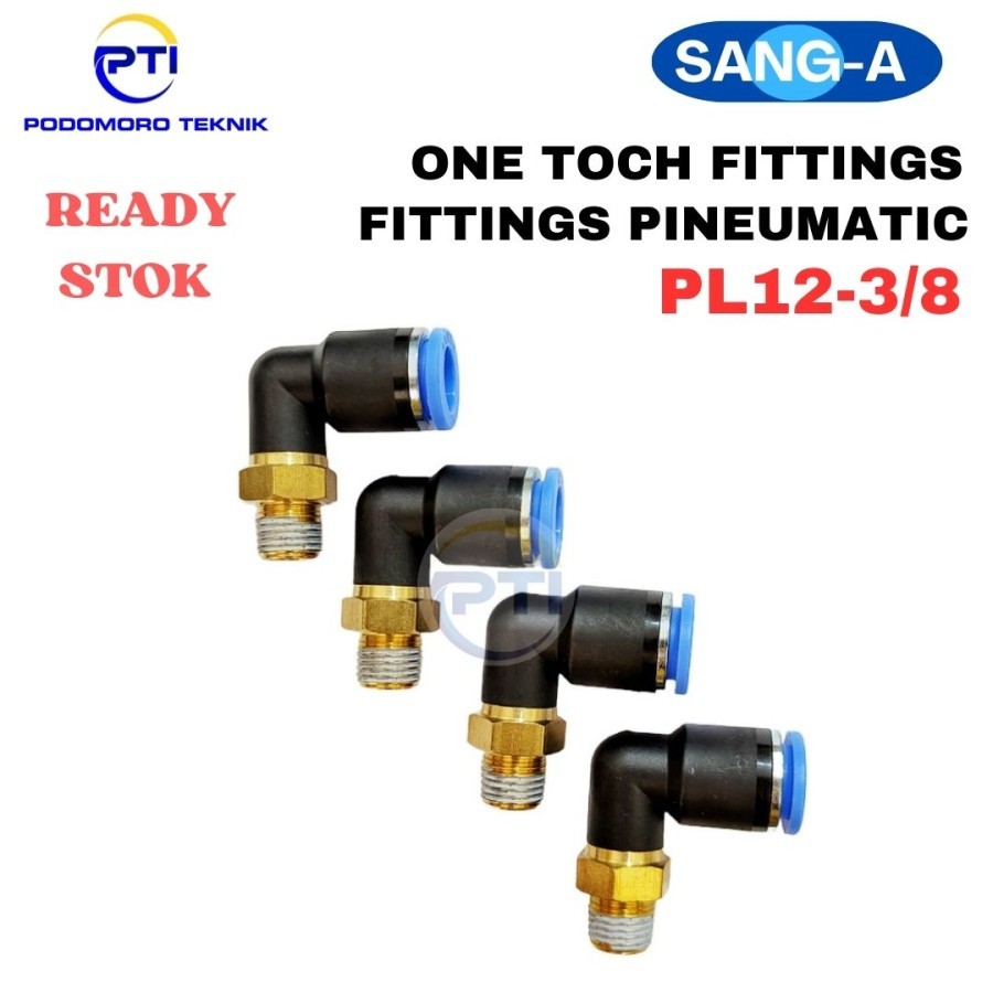 Jual SANG-A Pneumatic PL12-PT3/8 Fitting Selang 12 Drat PT 3/8 ...