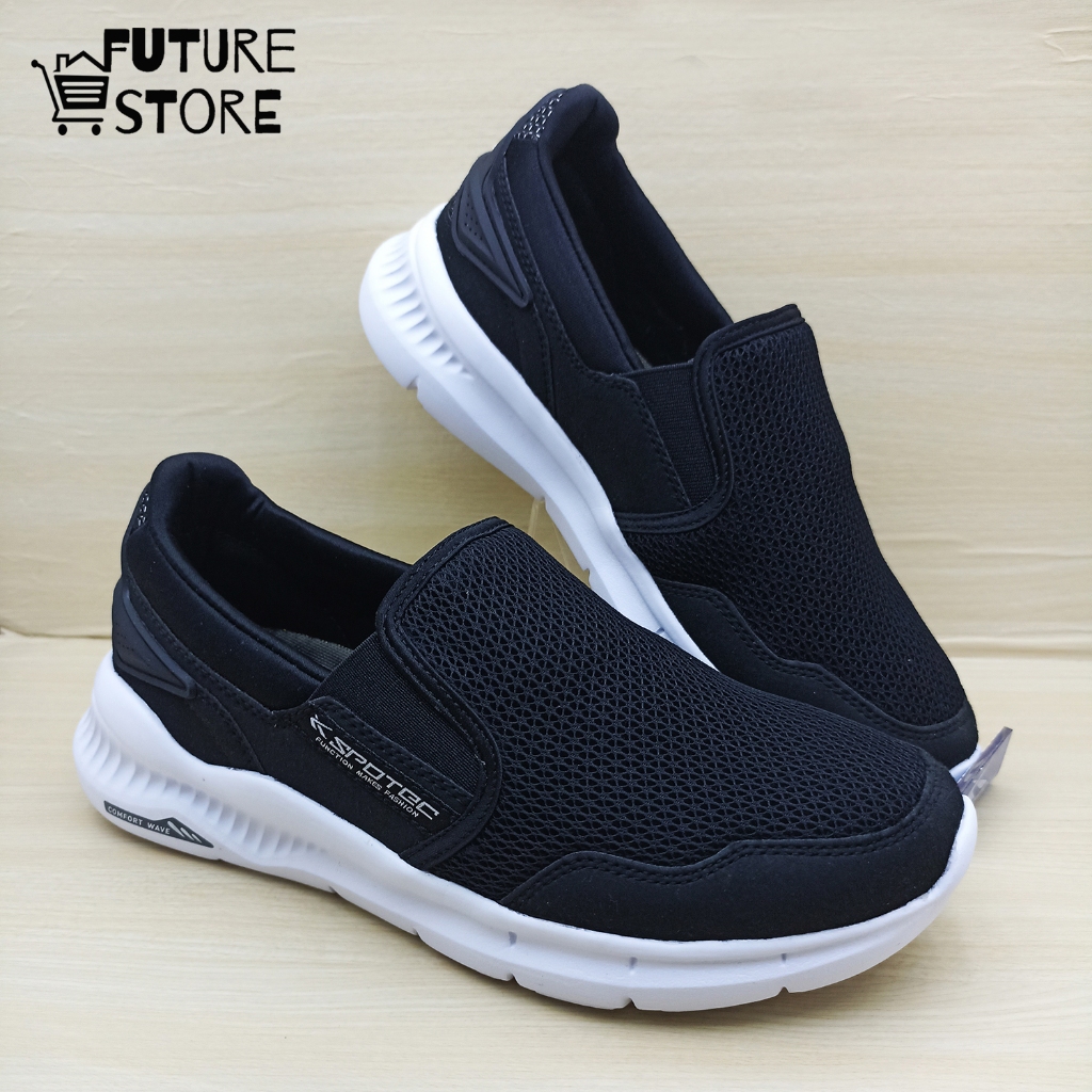 Jual SPOTEC Sepatu Walking LEXI HITAM/PUTIH | Shopee Indonesia