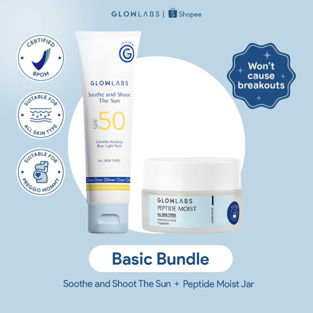 Jual Glowlabs Basic Bundle - Shoot and Soothe The Sun & Peptide Moist ...