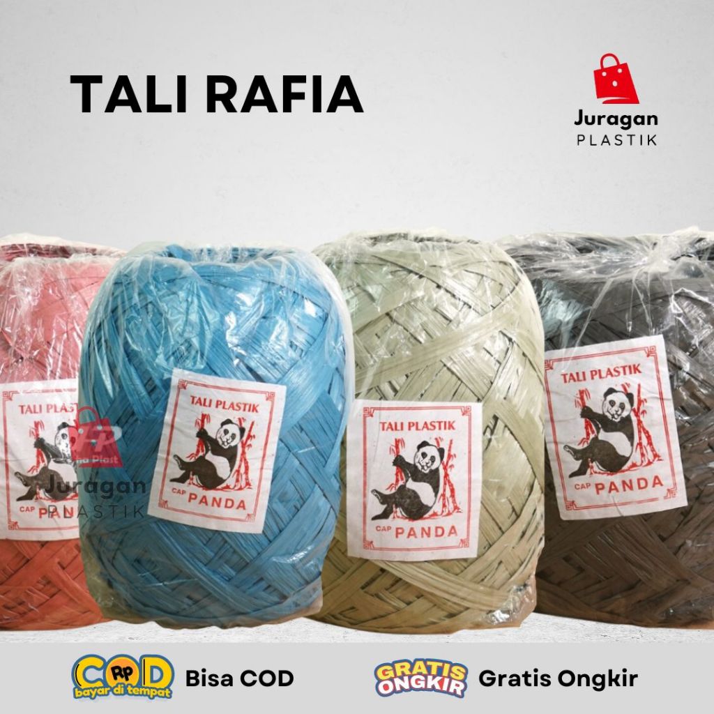 Jual Tali Rafia (700Gr) | Tali Rafia Warna | Tali Rafia Hitam | Tali ...