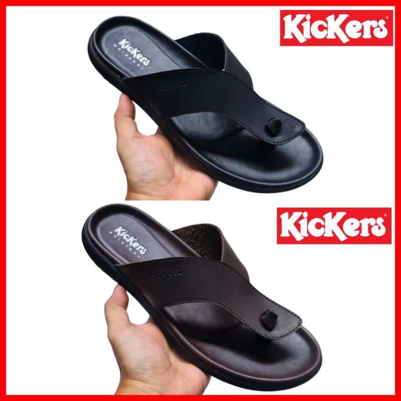 Jual SANDAL JEPIT PRIA KICKERS / SANDAL KULIT COWOK ELEGAN / SENDAL ...