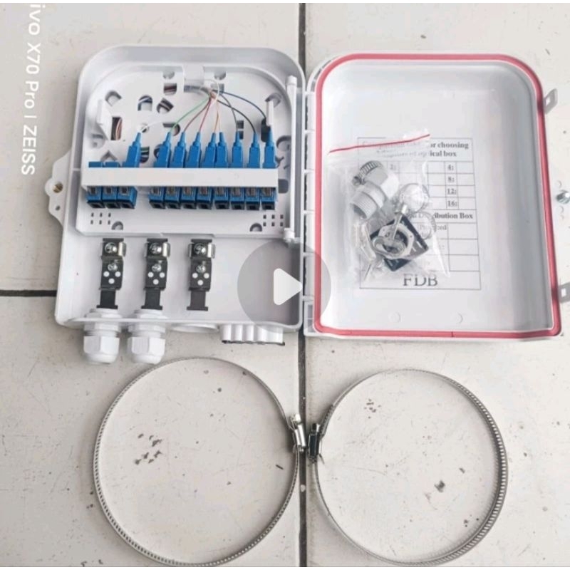 Jual odp 8 core lengkap spliter 1:8 sc upc/ODP MINI 8 CORE LENGKAP ...