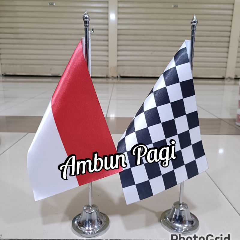 Jual best seller tiang stenlis meja+bendera start bendera finish ...
