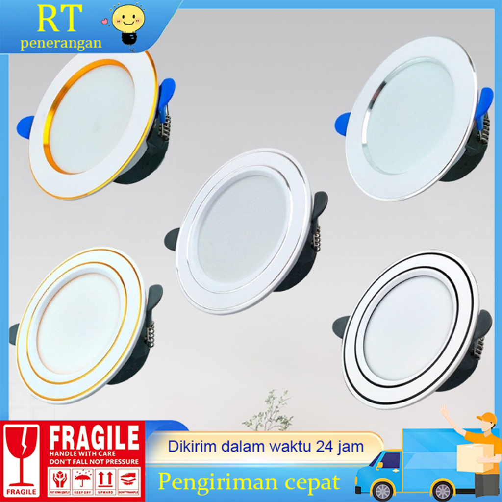 Jual Downlight 5W Triwarna/ Lampu Panel LED/ Lampu Downlight ...