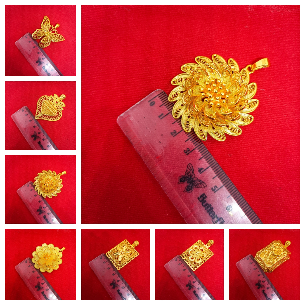 Jual Liontin Bunga Kendari Lapis Emas 24k Gold Dubai India Terbaru ...