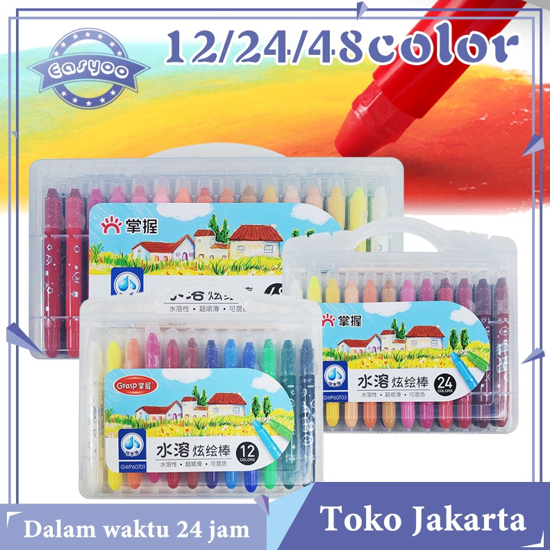 Jual KODE E76Z Crayon Grasp Stick Besar Isi 48 Warna Original Krayon ...