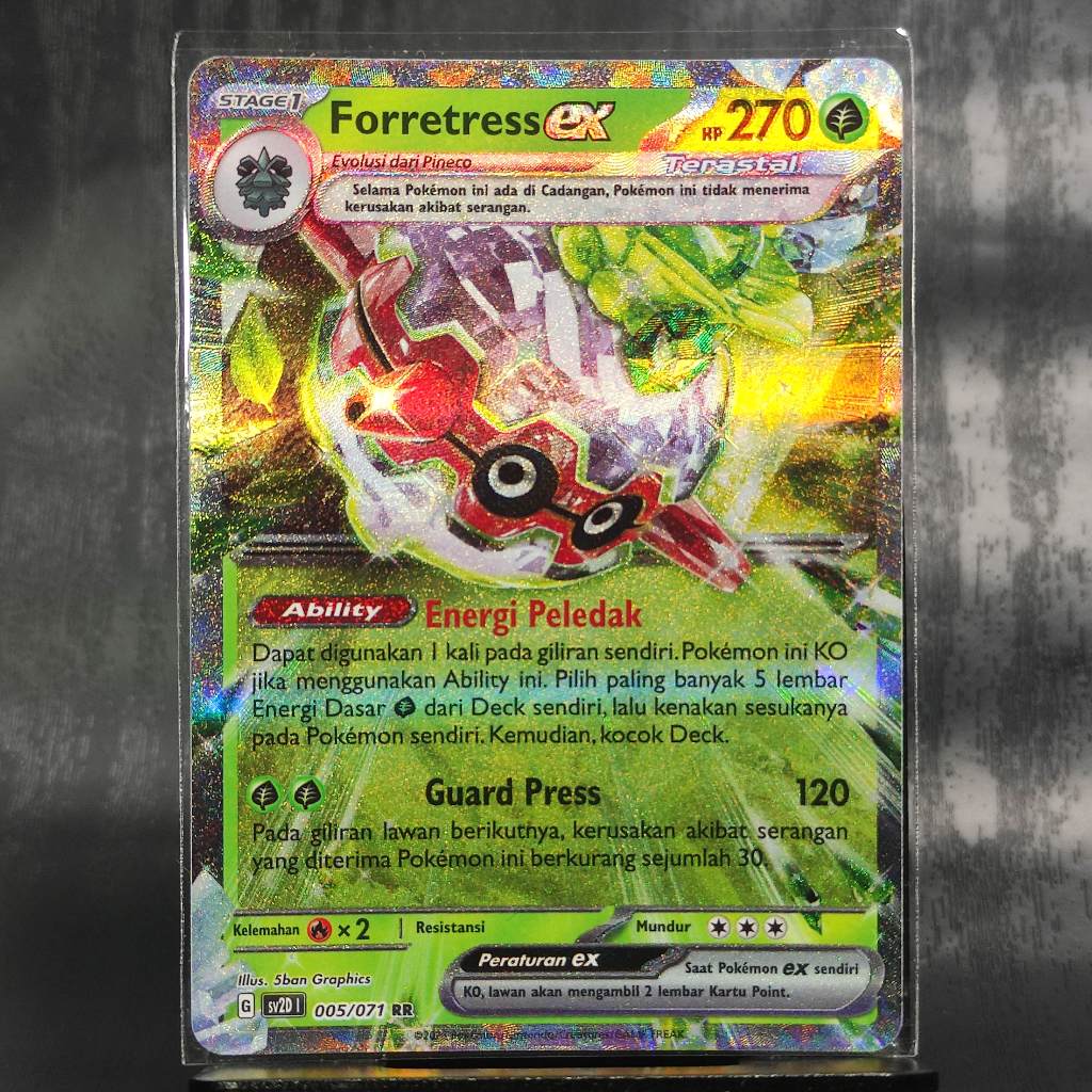 Jual Forretress ex RR - DAUN - Pokemon TERASTAL No #0205 Gen2 - RegG ...