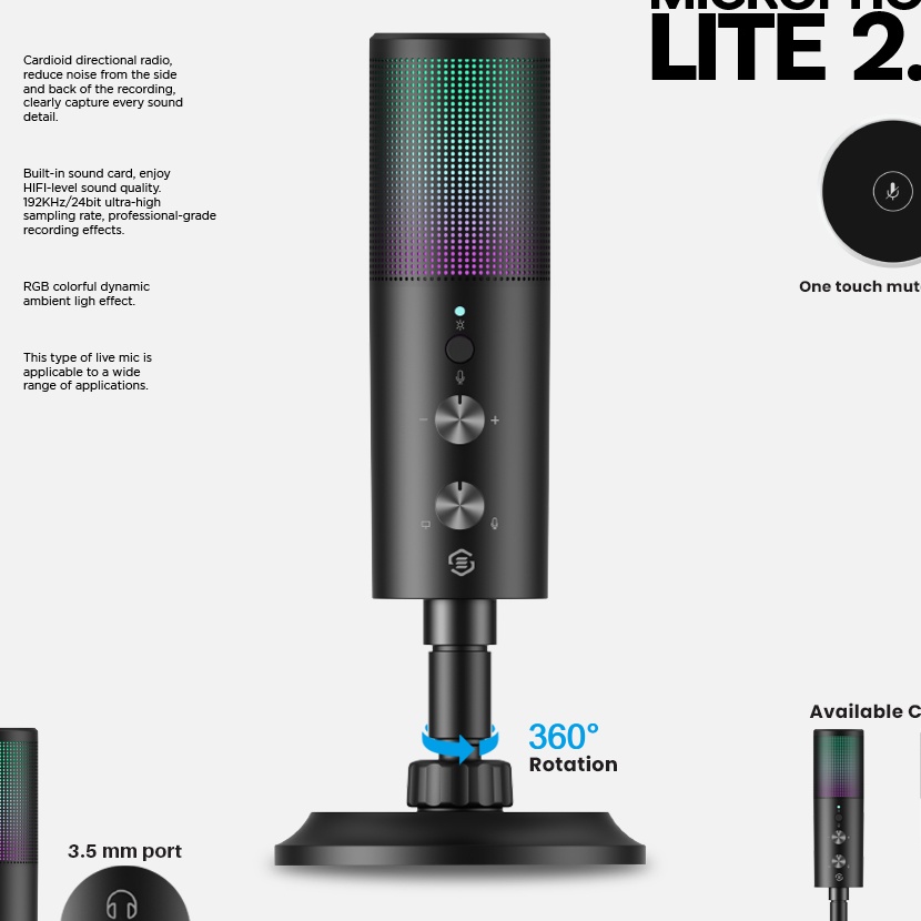 Jual FG2 SOUNDTECH Lite 2 Condenser Microphone Stand Table for PC ...