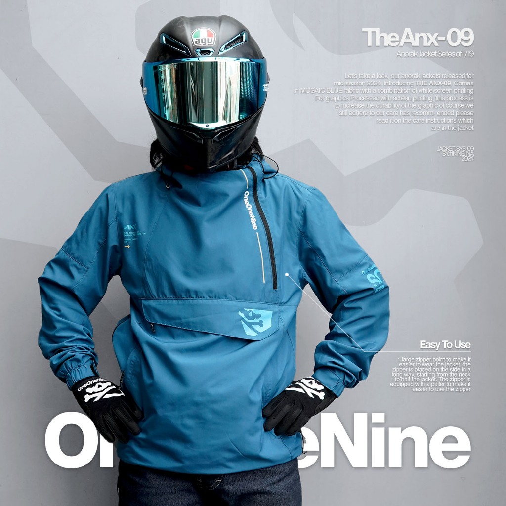 Jual Oneonenine Ksr Jaket Big Pocket Anx-09 Mosaic Blue - Jaket Anorak ...