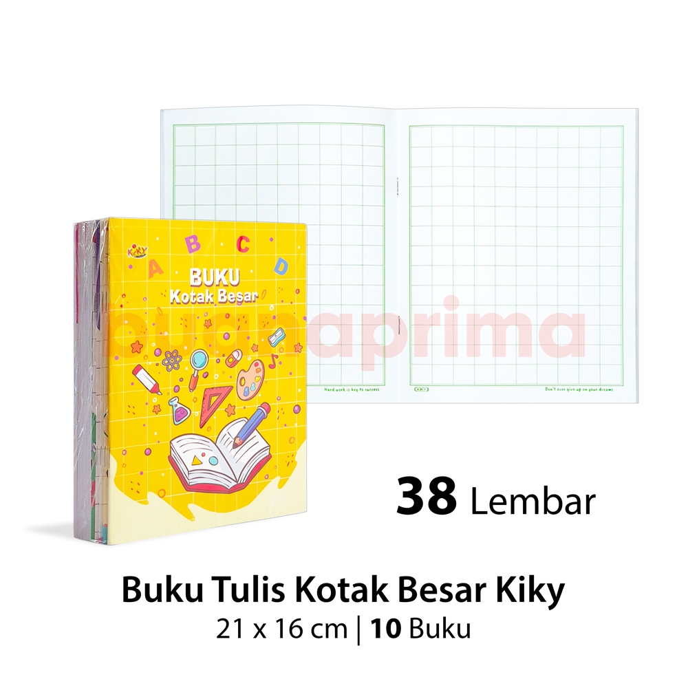 Jual Buku Tulis Pendek Kotak Besar Kiky 38 Lembar isi 10 Pcs Notebook ...