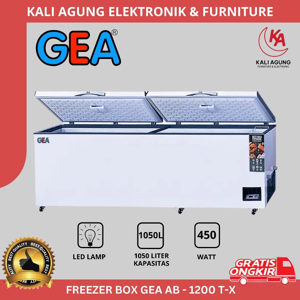 Jual FREEZER BOX GEA AB 1200 / 1200 LITER / CHEST FREEZER / FREE ONGKIR ...
