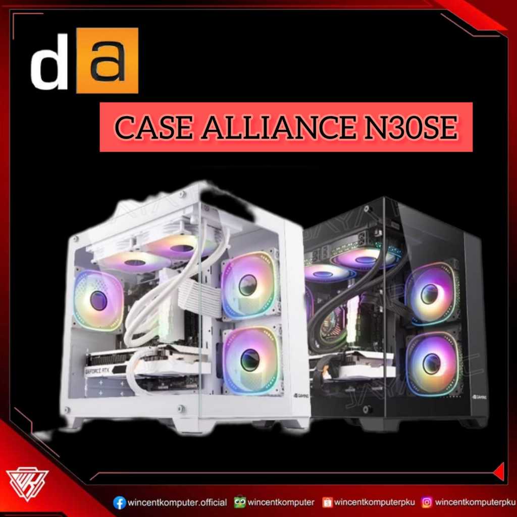 Jual Digital Alliance N30SE Gaming PC CPU Case - Tempered Glass casing ...
