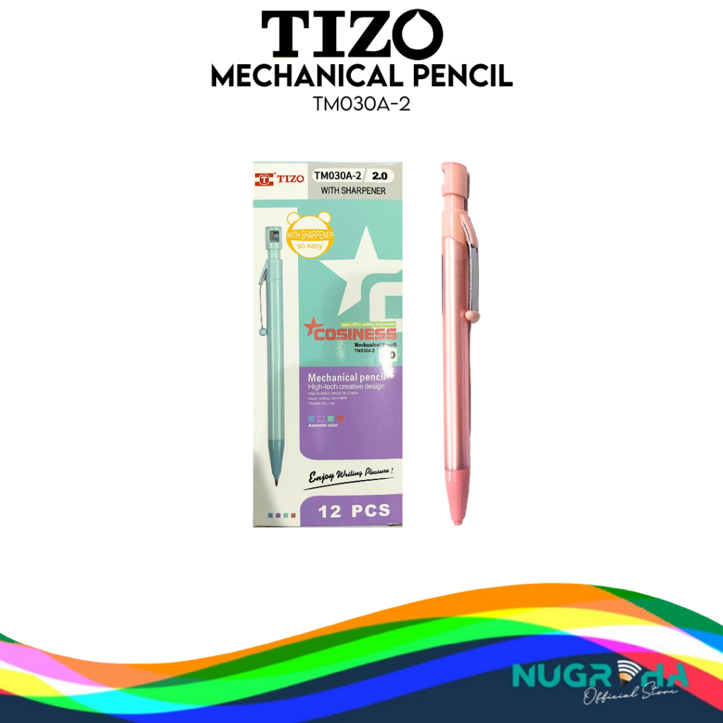 Jual TIZO TM030A-2 PENSIL MEKANIK MECHANICAL PENCIL CETEK 2.0 DENGAN ...