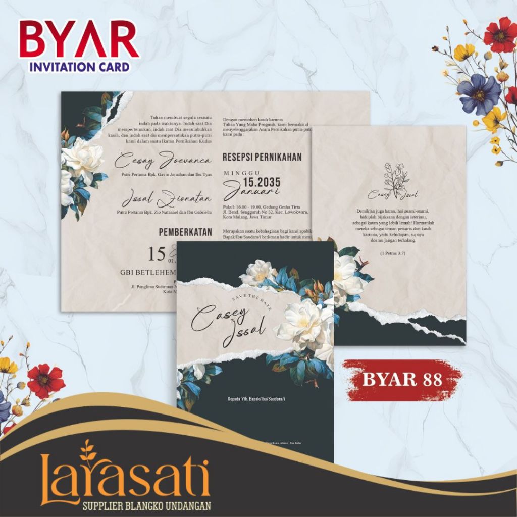 Jual BLANGKO UNDANGAN BYAR 88 - HARGA MURAH TAMPILAN MEWAH FREE KATALOG ...