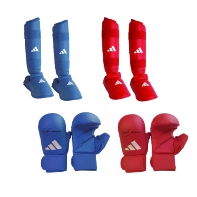 Jual SET PROTECTOR Adidas Karate (Handprotector Merah Biru) + (Foot ...