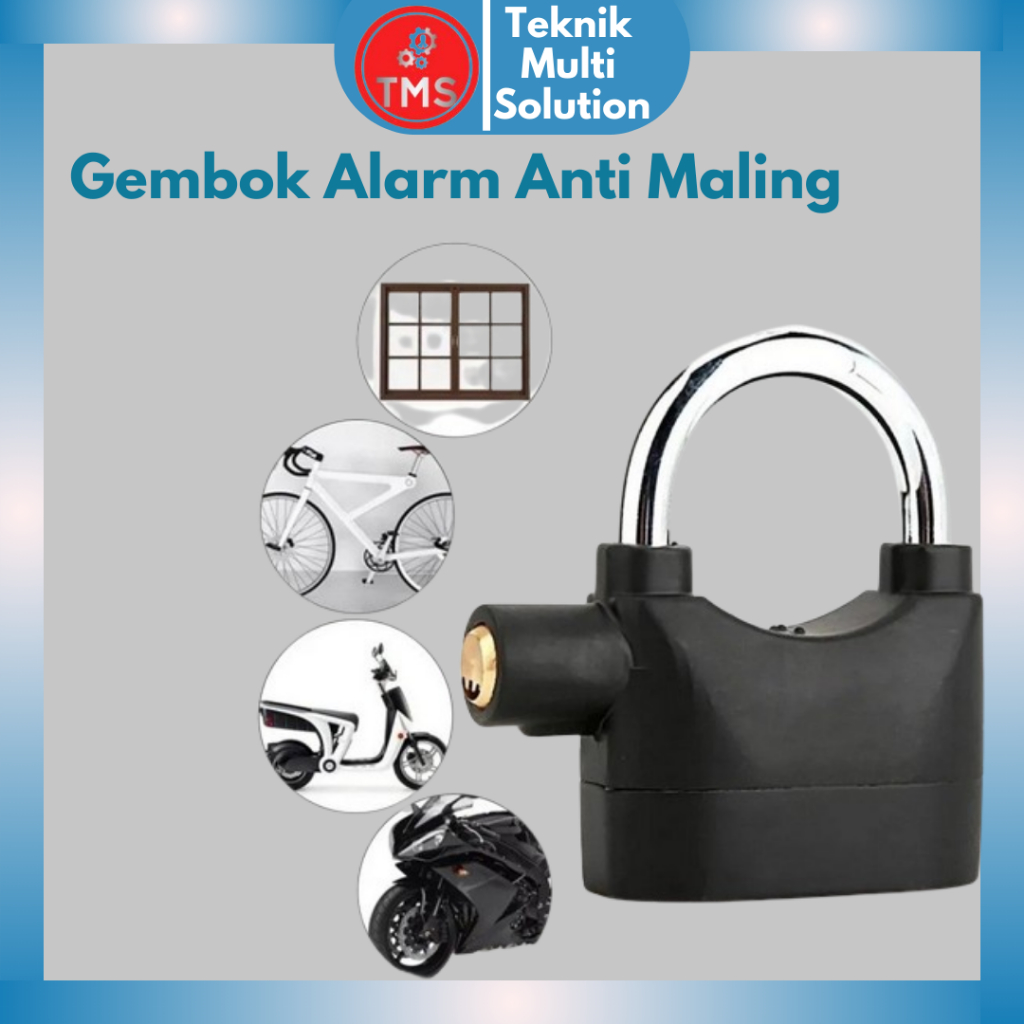 Jual Gembok Alarm Anti Maling Anti Pencuri Ring Panjang Pengaman Motor ...