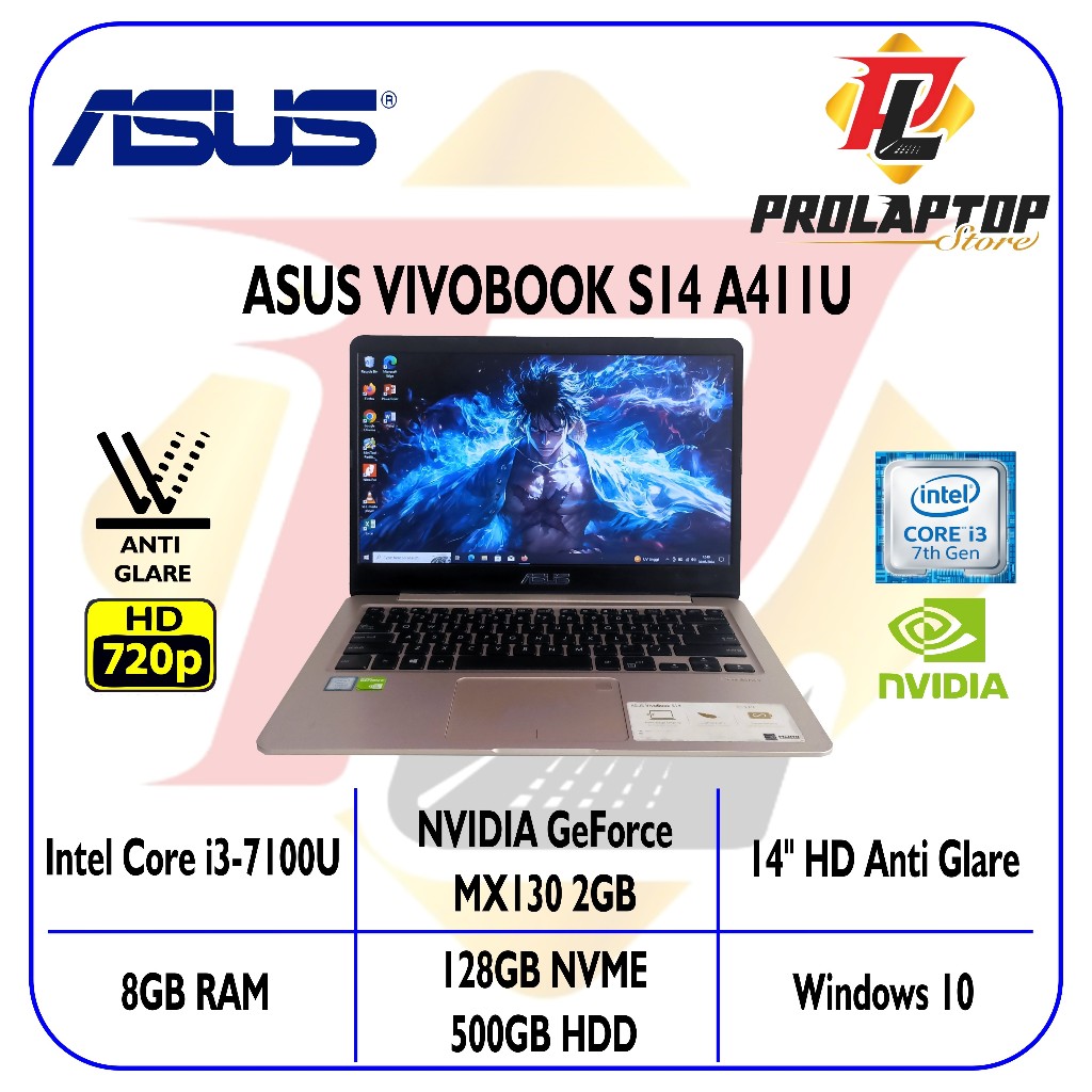 Jual Asus VivoBook S14 A411U Core i3-7100U NVIDIA MX130 RAM 8GB SSD ...