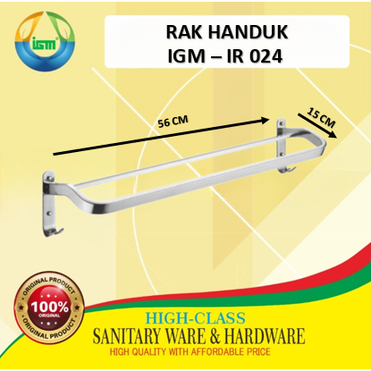 Jual RAK HANDUK DINDING IGM IR 024 / RAK HANDUK STAINLESS / RAK HANDUK DOUBLE SINGLE | Shopee ...