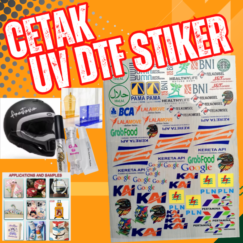 Jual Stiker DTF Uv Cetak a4 a3 Meteran proses Cepat untuk kaca benda keras | Shopee Indonesia