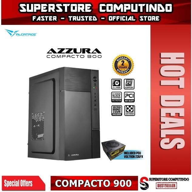 Jual Casing Alcatroz Azzura Compacto 900 M-Atx with PSU Voltron Bronze ...