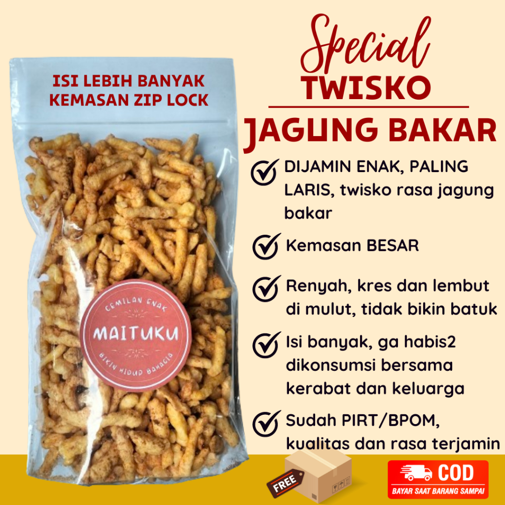Jual Twisko Jagung Bakar Twist Corn snack kiloan makanan ringan jajanan ...