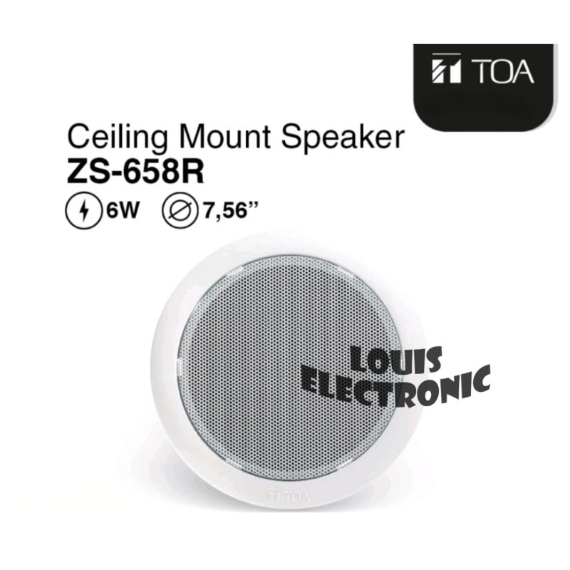 Jual TOA Ceiling Speaker Plafon ZS 658R ZS658R 6 Watt ORIGINAL | Shopee ...