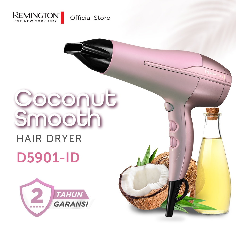 Jual Remington Hairdryer / Pengering Rambut Coconut Smooth D5901 ...
