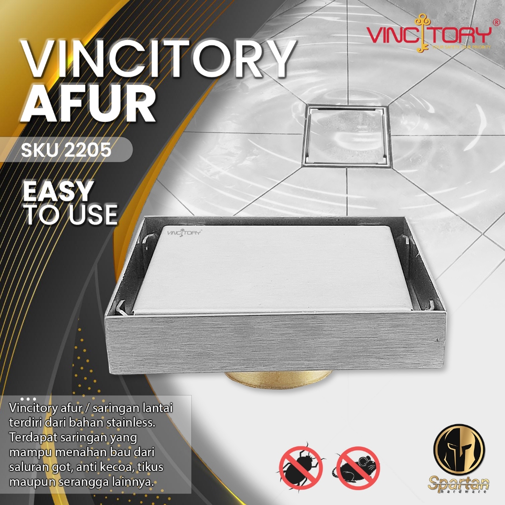 Jual Vincitory Floor Drain Afur Lantai Kamar Mandi Stainless Elegant ...