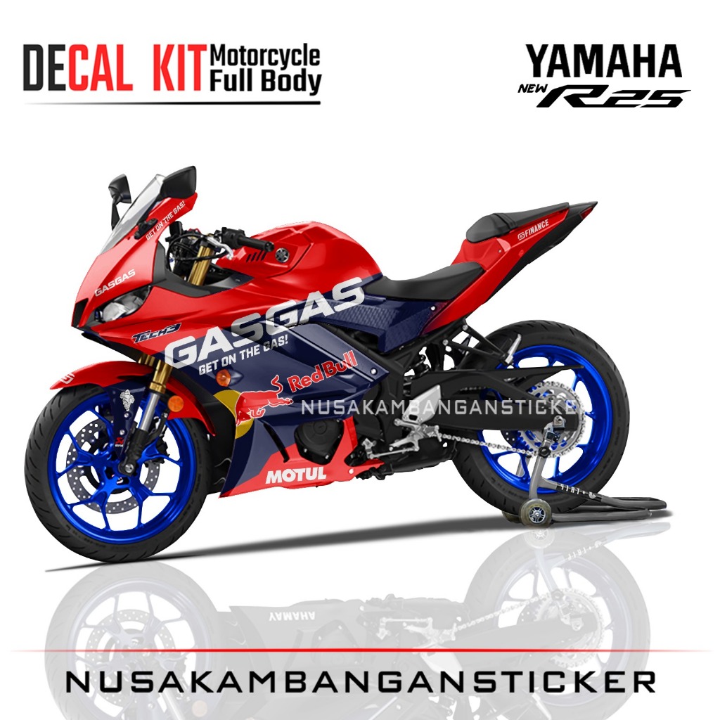 Jual DECAL STICKER R25 NEW LIVERY GASGAS BANTENG MERAH FULLBODY ...