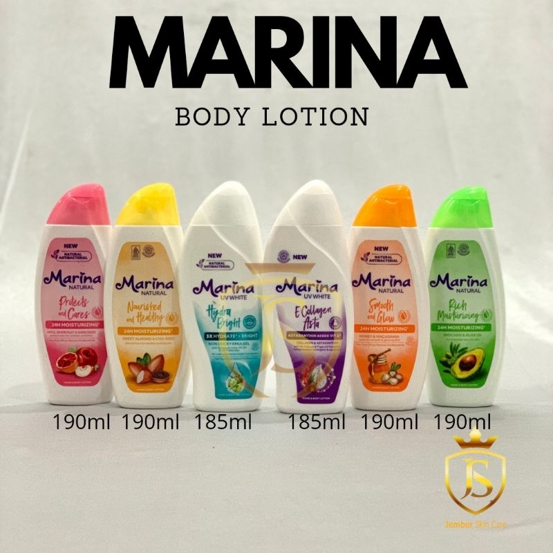 Jual MARINA Hand Body Lotion | Marina Body Lotion 185 ML | Shopee Indonesia