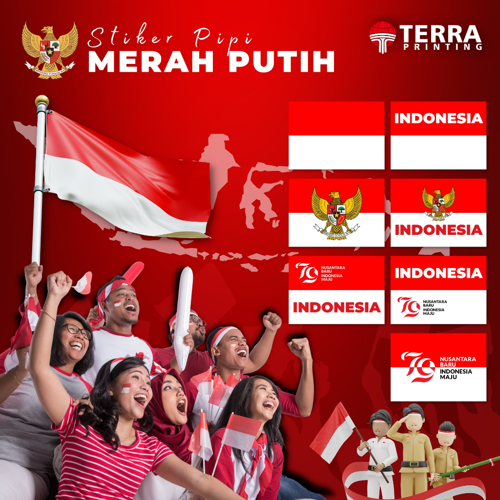Jual Stiker pipi merah putih - stiker bendera indonesia | Shopee Indonesia