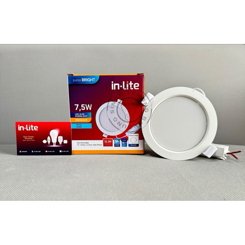 Jual LAMPU LED PLAFON INLITE SLIM DOWNLIGHT 7,5W 7,5 WATT - INDS602R ...