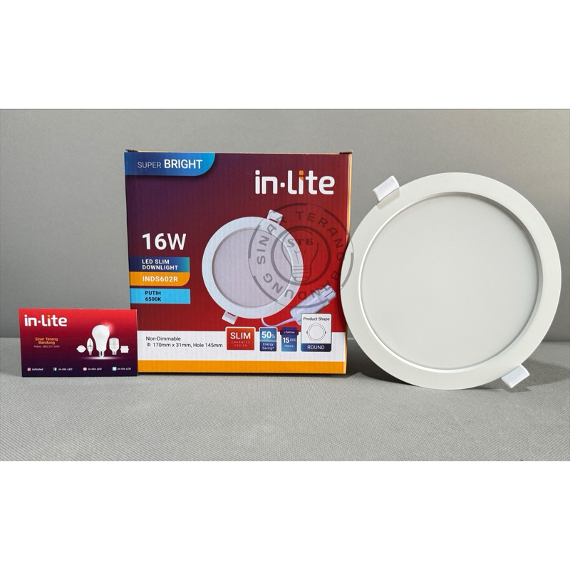 Jual LAMPU LED PLAFON INLITE SLIM DOWNLIGHT 16W 16 WATT - INDS602R | Shopee Indonesia