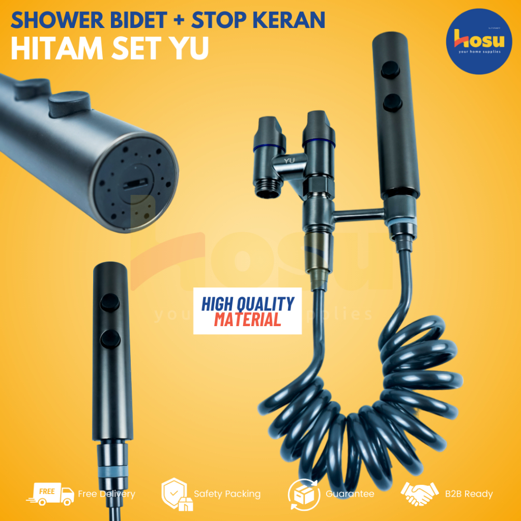 Jual Jet Shower Bidet Toilet Shower Set + Stop Keran / Jet Shower ...