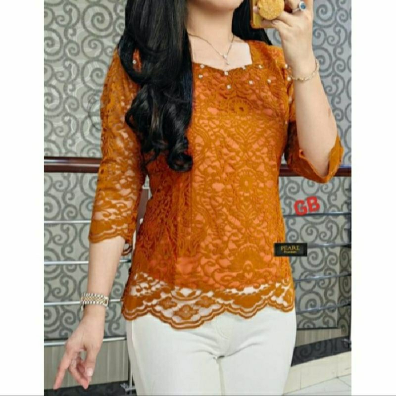 Jual KEBAYA MODEL TANGAN LURUS,BLOUSE KEBAYA BORKAT PREMIUM,ATASAN KEBAYA,BLOUSE KEBAYA KEKINIAN ...