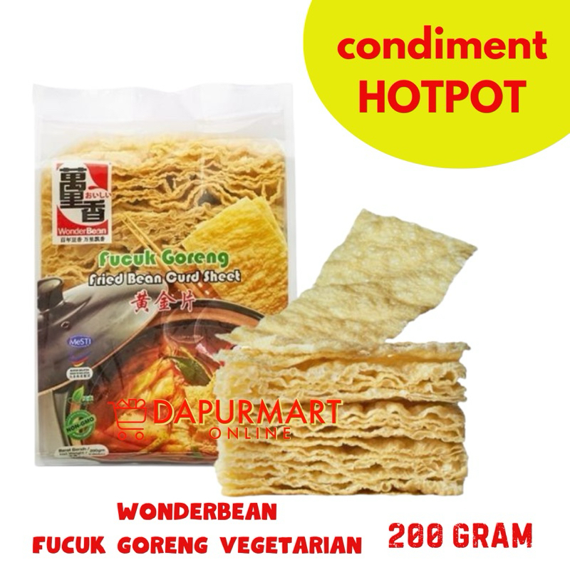 Jual Lembaran kulit tahu vegetarian fucuk goreng hotpot | Shopee Indonesia