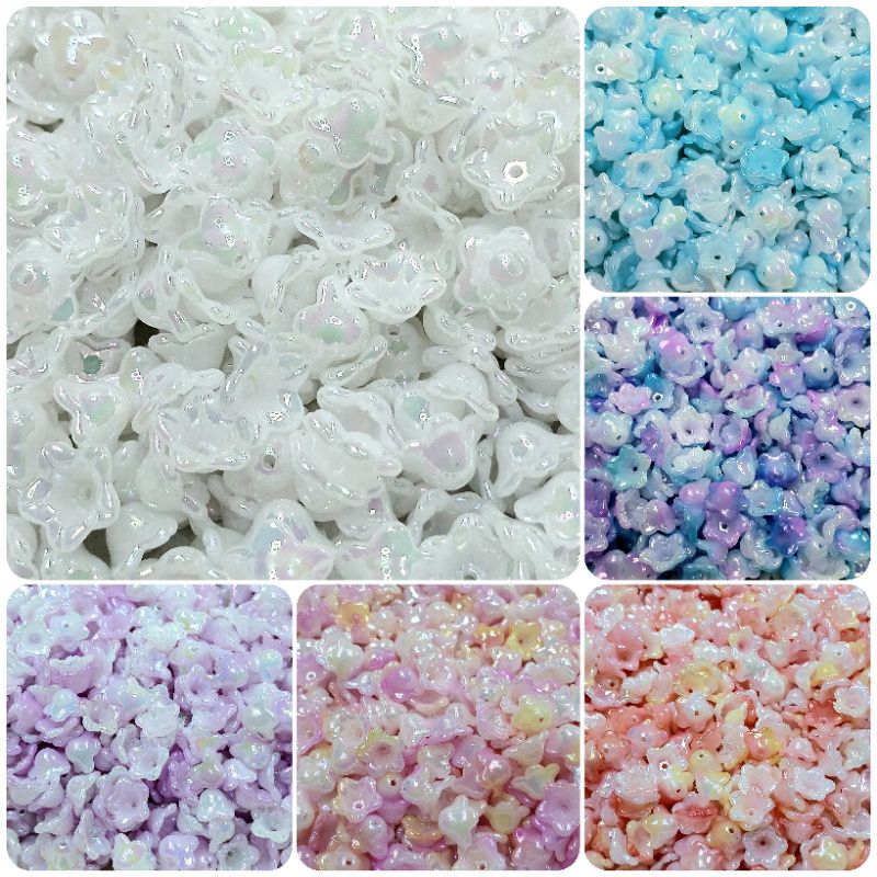Jual 20pcs/ 5gr manik mote kelopak/ cangkang mini holo | Shopee Indonesia