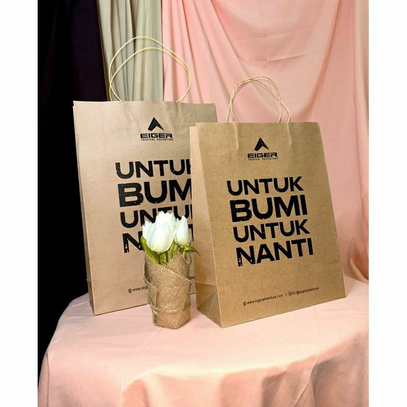Jual Paperbag Eiger Original Shopping Paper Bag Kado Hadiah Outdoor ...
