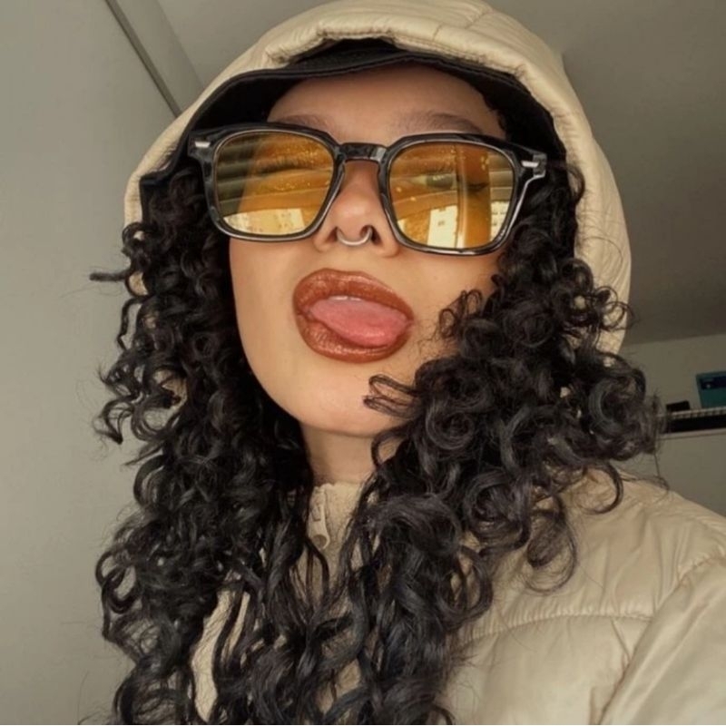 Jual yellow asimetris unisez sunglasses red blue square kacamata gaya ...