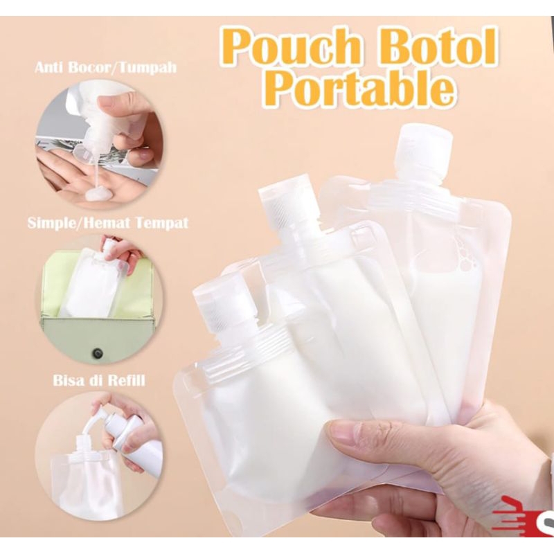 Jual Travel Pouch Bepergian Botol Refill Transparan Shower Gel Shampoo ...