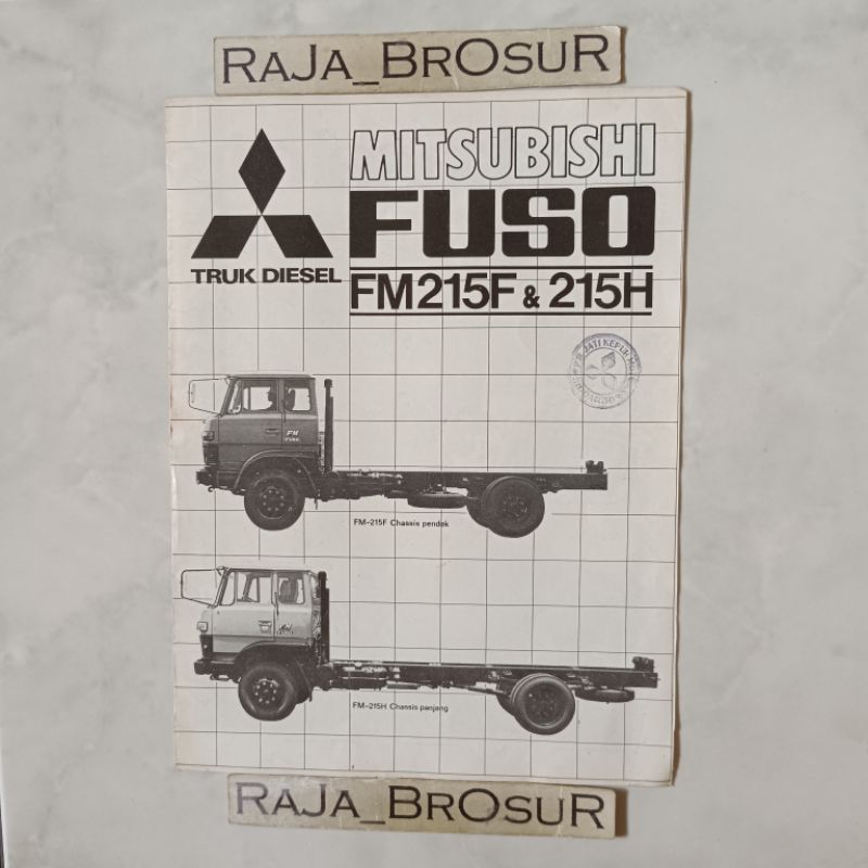 Jual Poster brosur katalog leaflet jadul lawas Mitsubishi Fuso Truk Diesel FM215 F/FM215 H 1982 ...