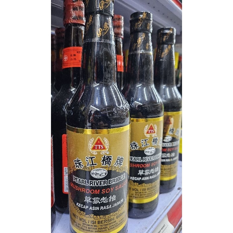 Jual Kecap asin rasa jamur 600ml / kecap asin rasa jamur botol kaca 600 ...