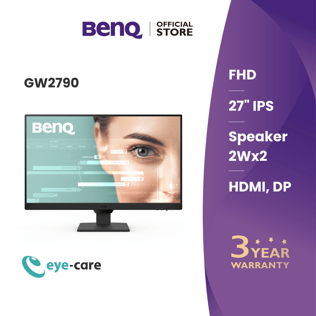 Jual BenQ GW2790 | 27" 1080p FHD 100Hz Eye-Care Monitor | Shopee Indonesia