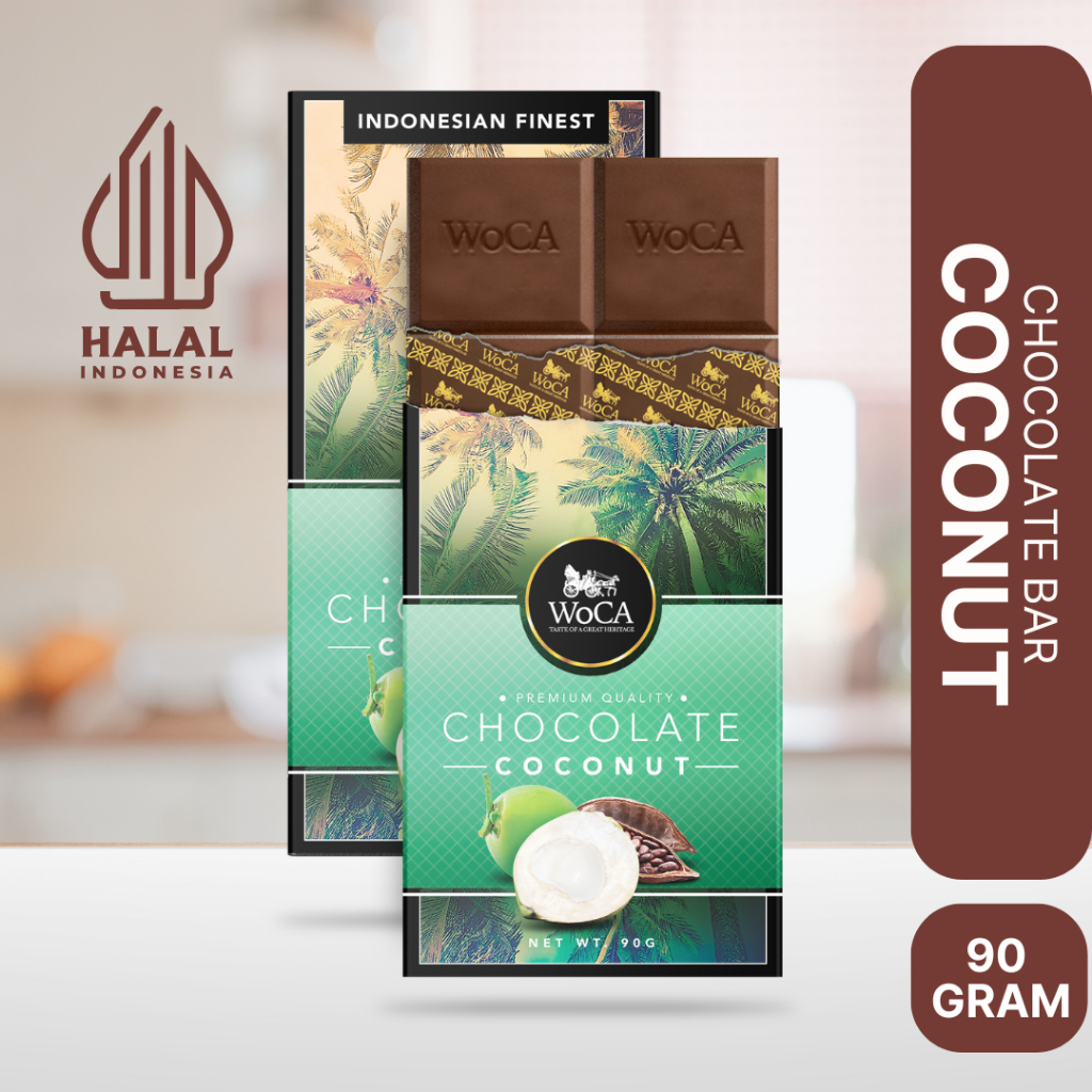 Jual WoCA Coklat Kelapa Premium Chocolate 90 gram | Shopee Indonesia