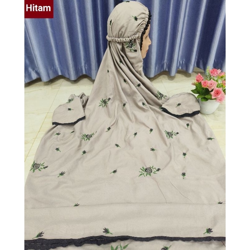 Jual Mukena Terusan Dewasa Bahan Katun Polino Kain Dasar Millo Motif ...