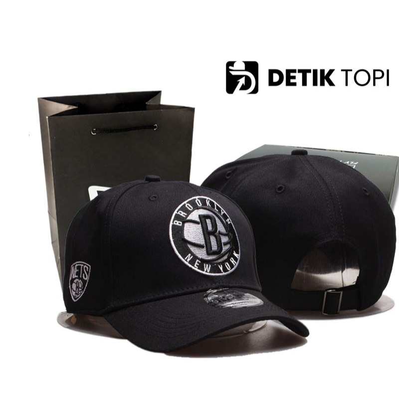 Jual Topi Basket NBA Brooklyn Nets Hitam Logo Black Bordir Baseball Cap ...