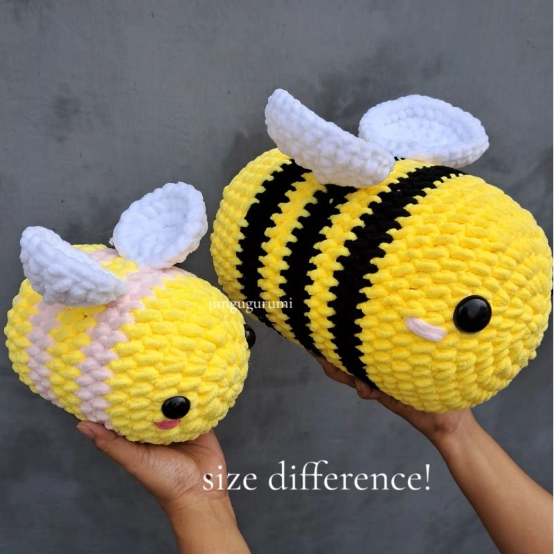 Jual [35&20cm] crochet bee doll | boneka rajut lebah | jungugurumi ...