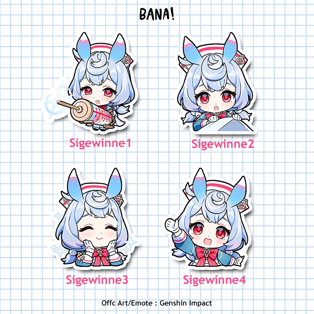 Jual Genshin Impact SIGEWINNE Sticker Anime Bijian | BANA | Shopee ...
