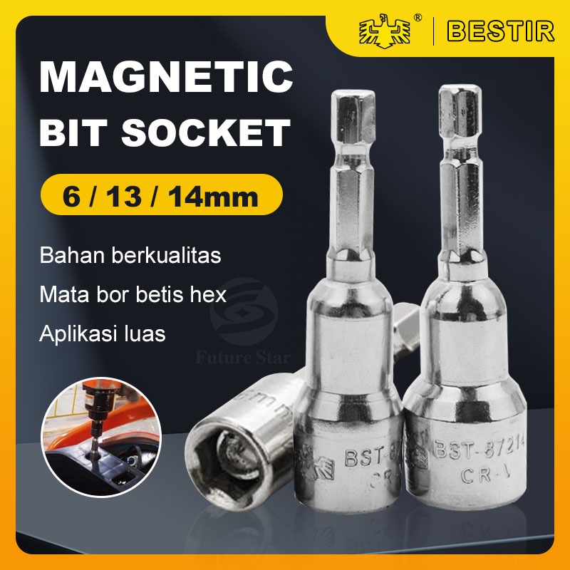 Jual Bestir Mata Socket Bor Kunci Sok Magnetic Socket Hex Nut Magnetik ...